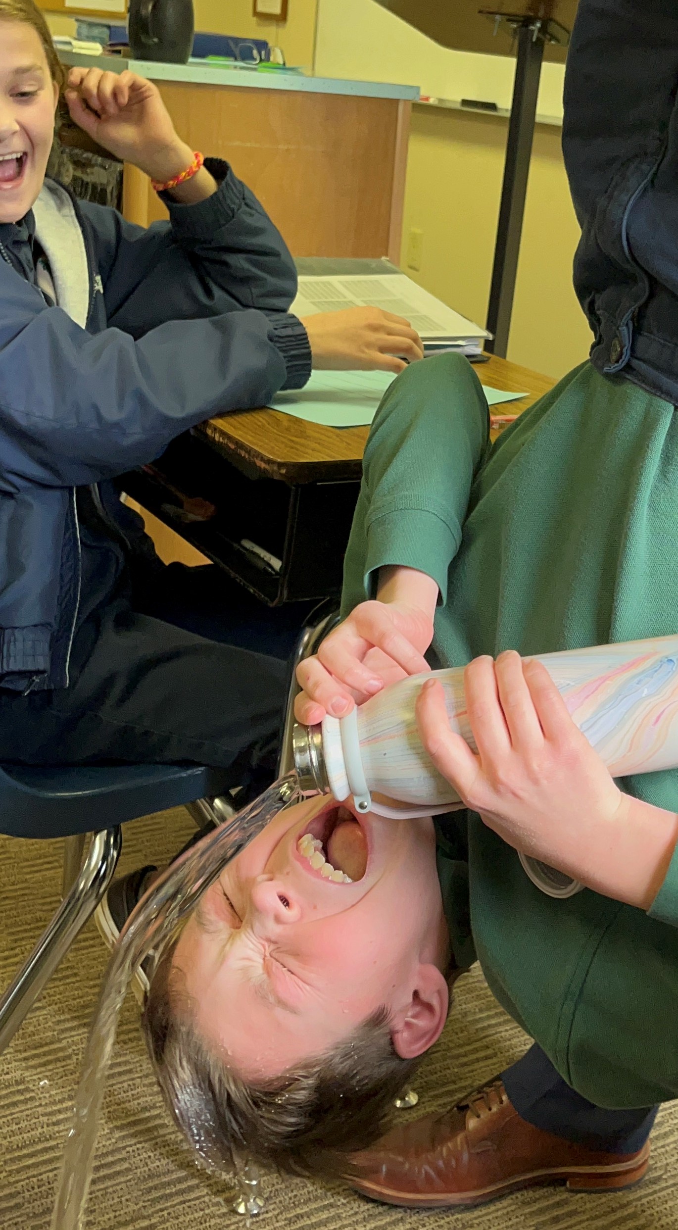 Drinking water upside down – Cedar Tree Classical Christian School